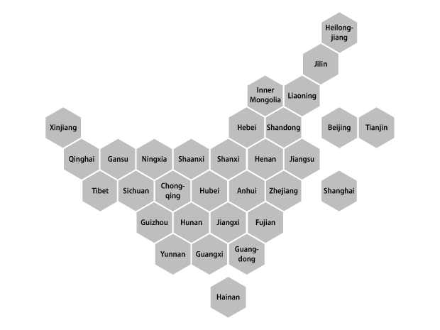 A new variation on the hex grid tile map of China | The Tangled Woof